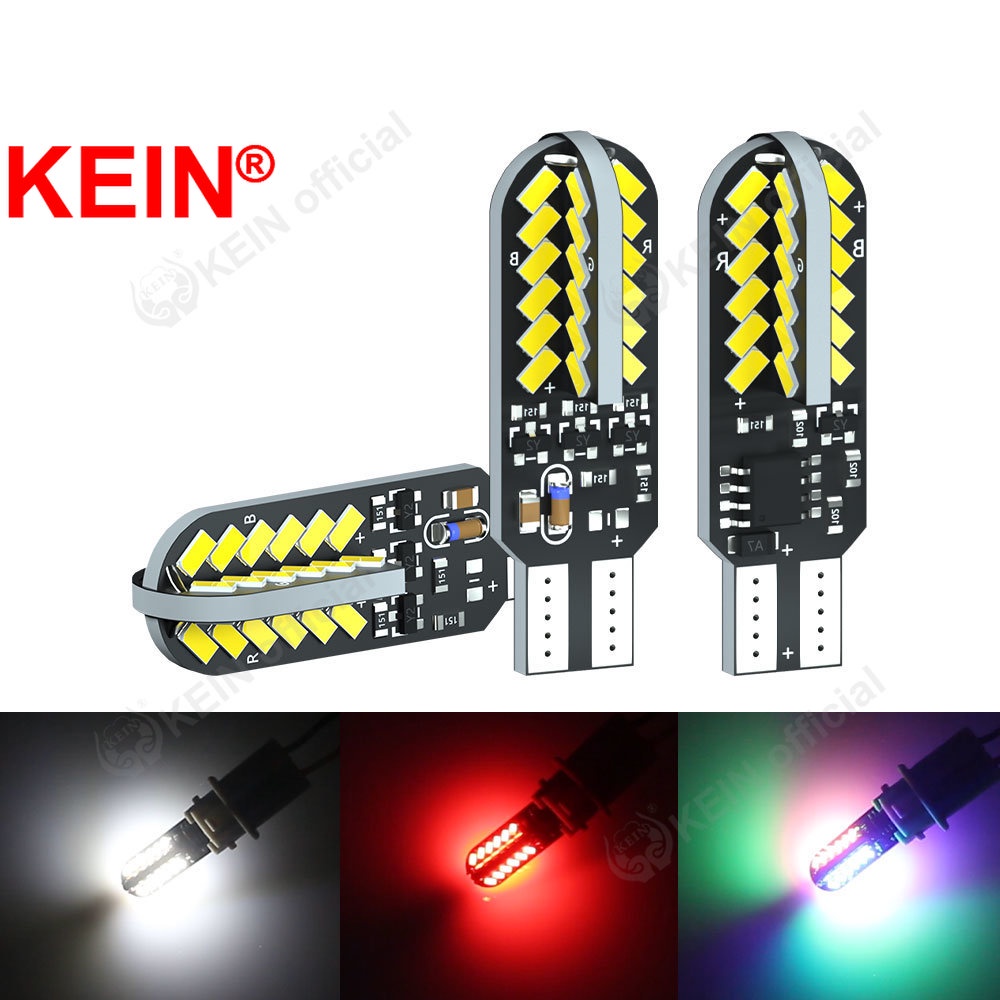 KEIN 2PCS Caballos Corriendo Agua Flash Colorido T10 Led W5W 194 Motocicleta Luz De Señalización ...