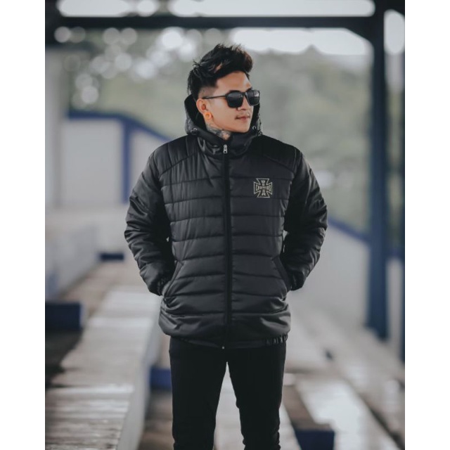 Chamarra Puffer X Choppers Negro | Shopee México