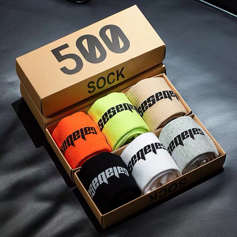 3Pares Yeezy Calabasas Calcetines Multicolores Kanye West Streetwear De ...