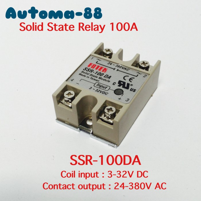 Fotek Ssr 100A-100-Da Relé De Estado Sólido Dc-Ac 220V Contacto | Shopee México