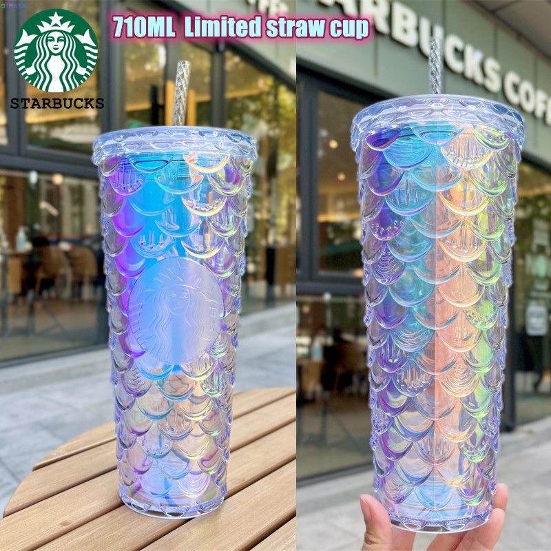 2022 Starbucks Aniversario Taza De Paja Limitada 710ml Serie Aurora Brillante Vaso Para Beber ...