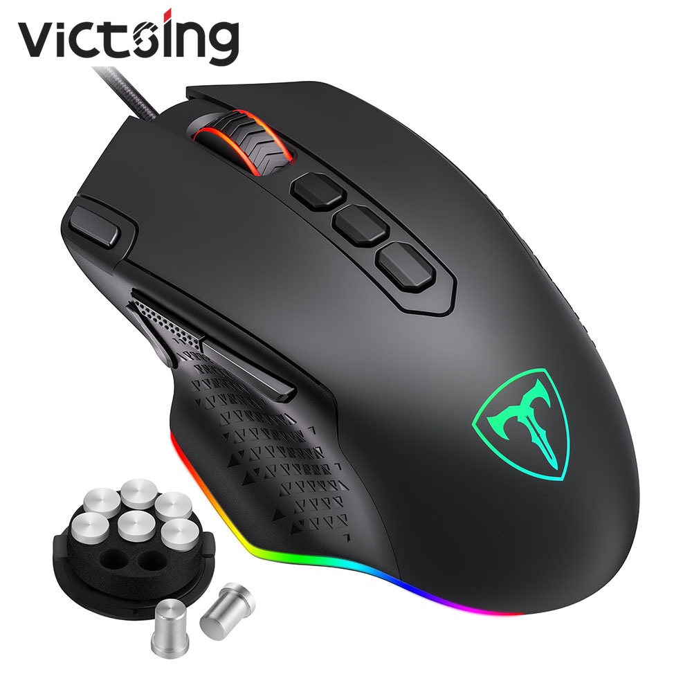 VICTSING PC257 Ratón Para Juegos Con Cable 12000 DPI RGB Retroiluminado ...