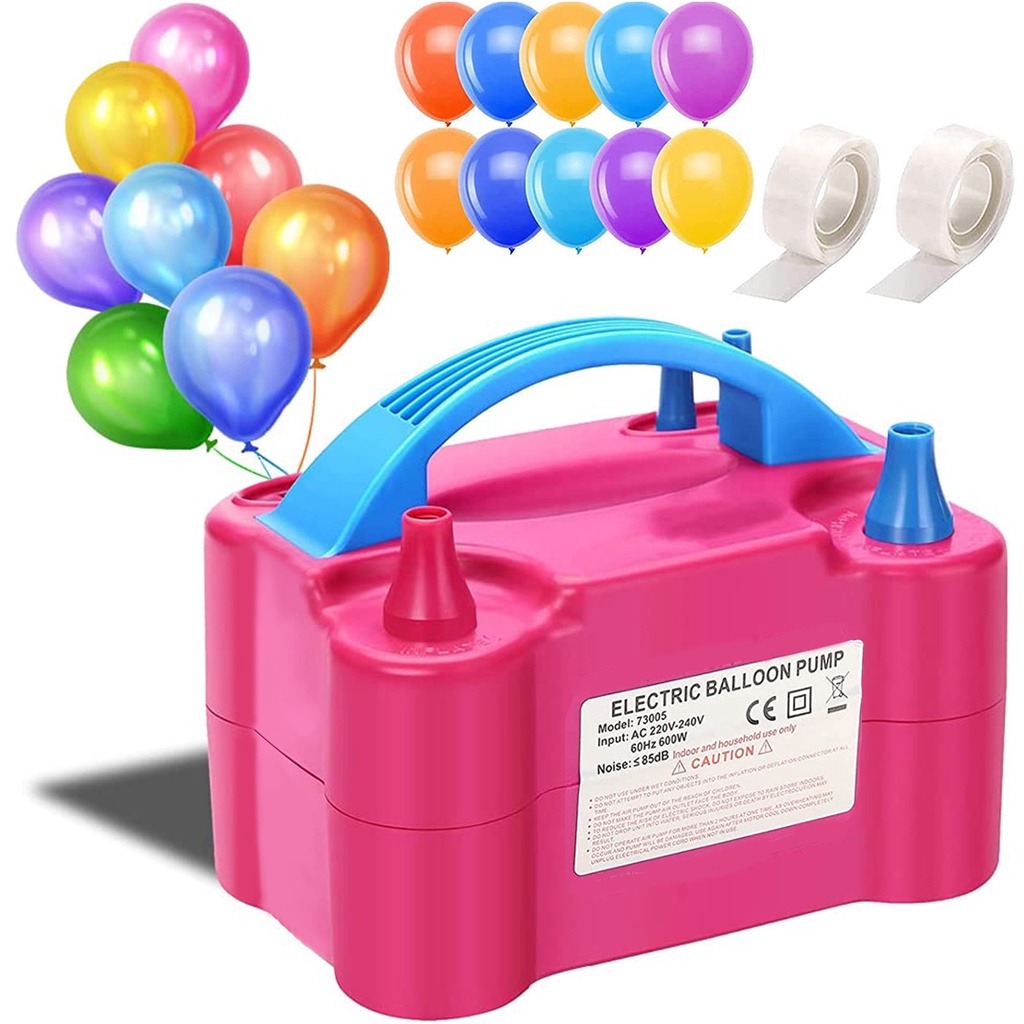 Bomba Electrica Para Inflar Globos Doble Inflador Fiestas | Shopee México