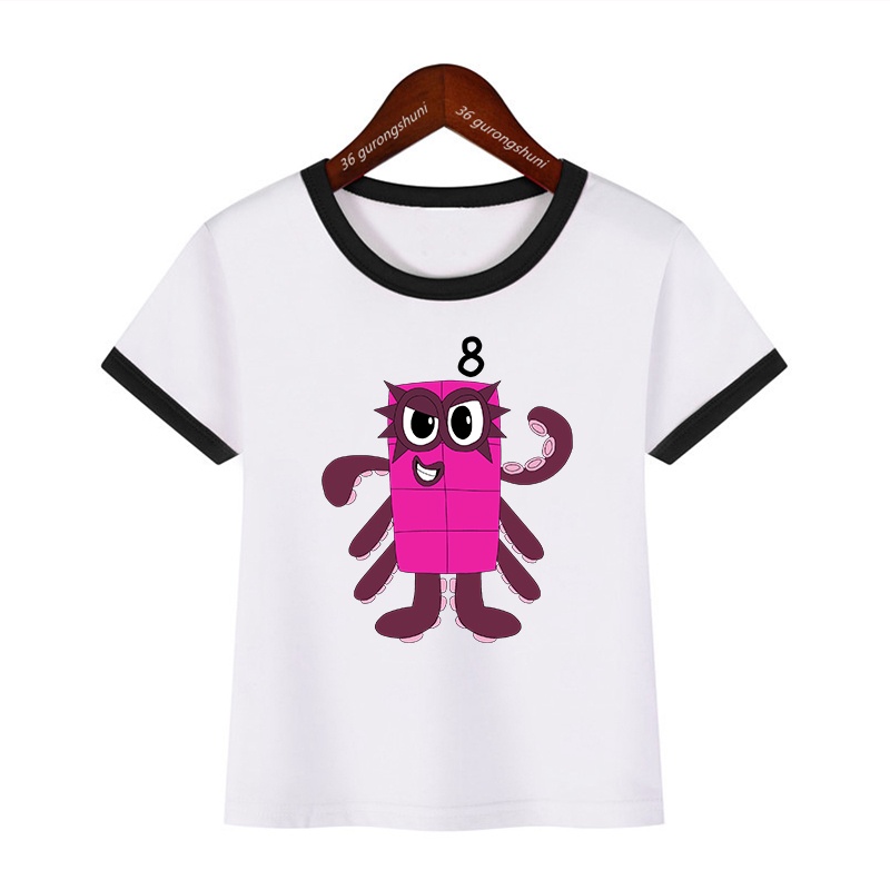 Moda Nueva Camiseta Para Niños/Niñas Anime Numberblocks Impresión De ...