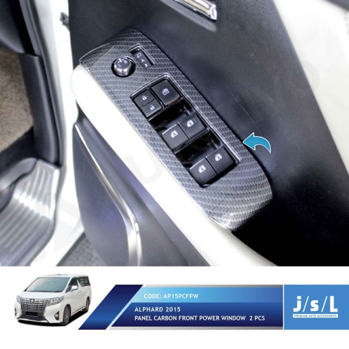 Panel Power Window/frontal Power Window Carbon todo nuevo Alphard 2015 ...