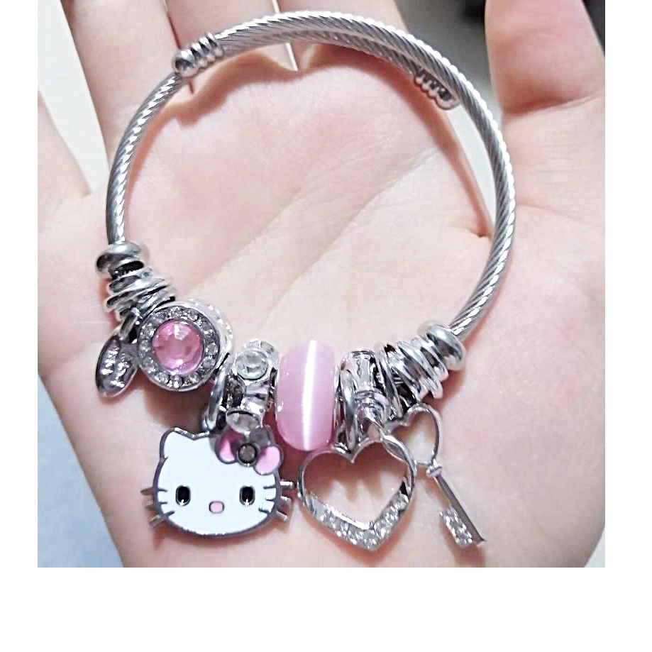 Pulsera Hello Kitty Sanrio P Kawaii Con Charms Encantos Pulseras De ...