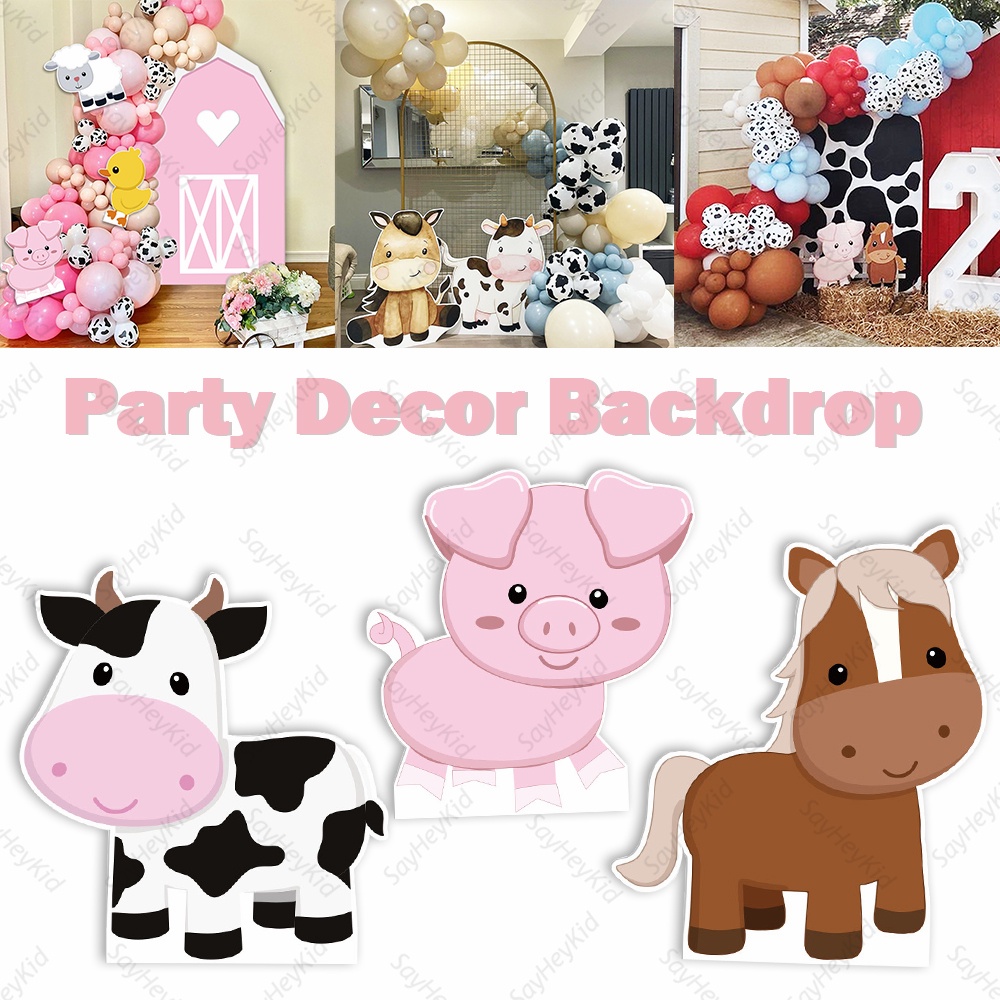 12/18/36 Pulgadas Tema De Granja KT Tablero Tractor Animales Vaca Cerdo ...