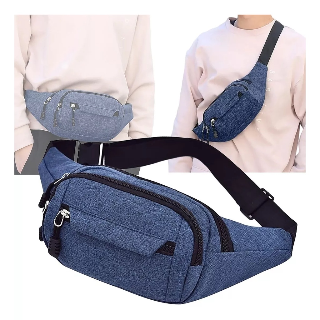 Cangurera Deportiva de Viaje, Cintura Pack Bolso de Paquete con Tela Impermeable de Amplia ...