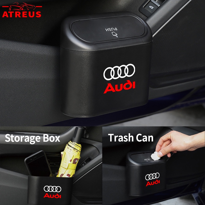 Audi Car Trash Can Hanging Flip Tapa Papelera Tipo Prensado Caja De ...