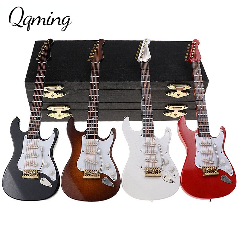 Mini Guitarra Eléctrica De Madera Miniatura Modelo De Instrumento ...