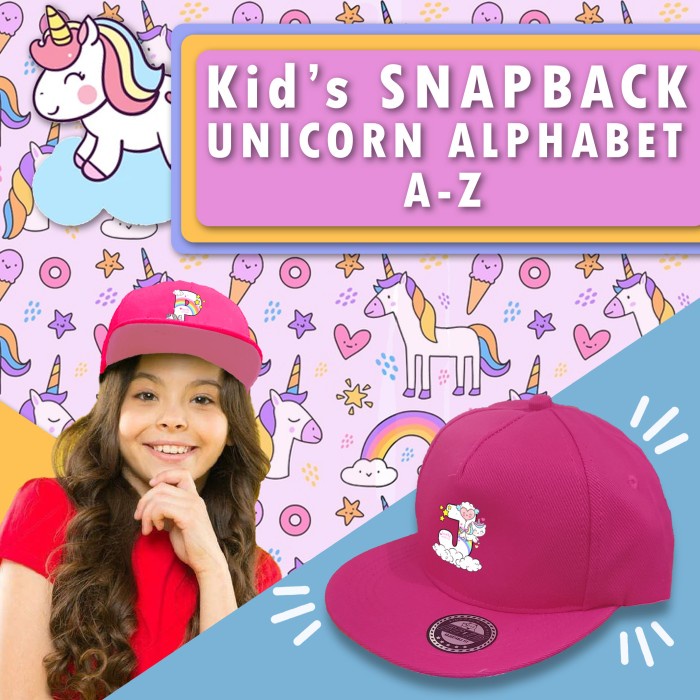 Sombrero Para Niños Snapback Niñas Letras Del Alfabeto A-Z Unicornio ...