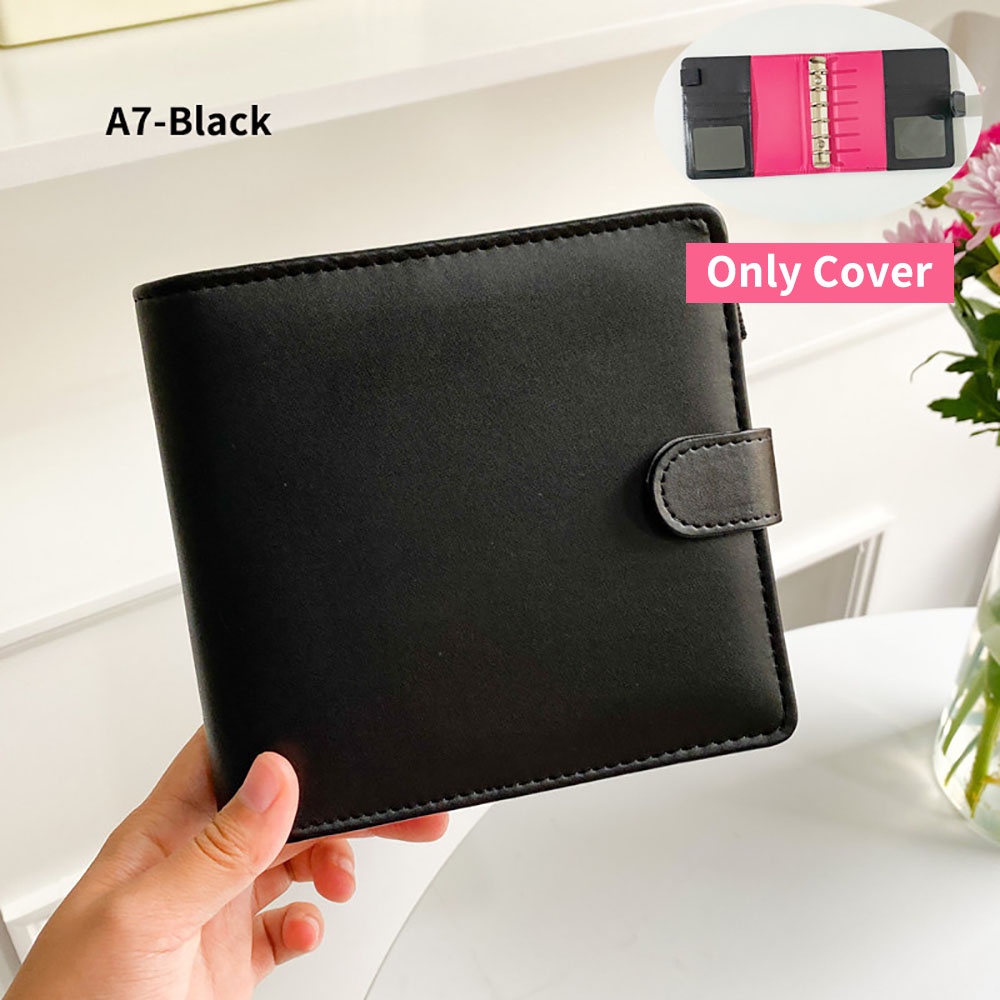 A5/A7 3 Pulgadas Collbook 6 Anillo Cuero PU Glitter Binder Recargable ...