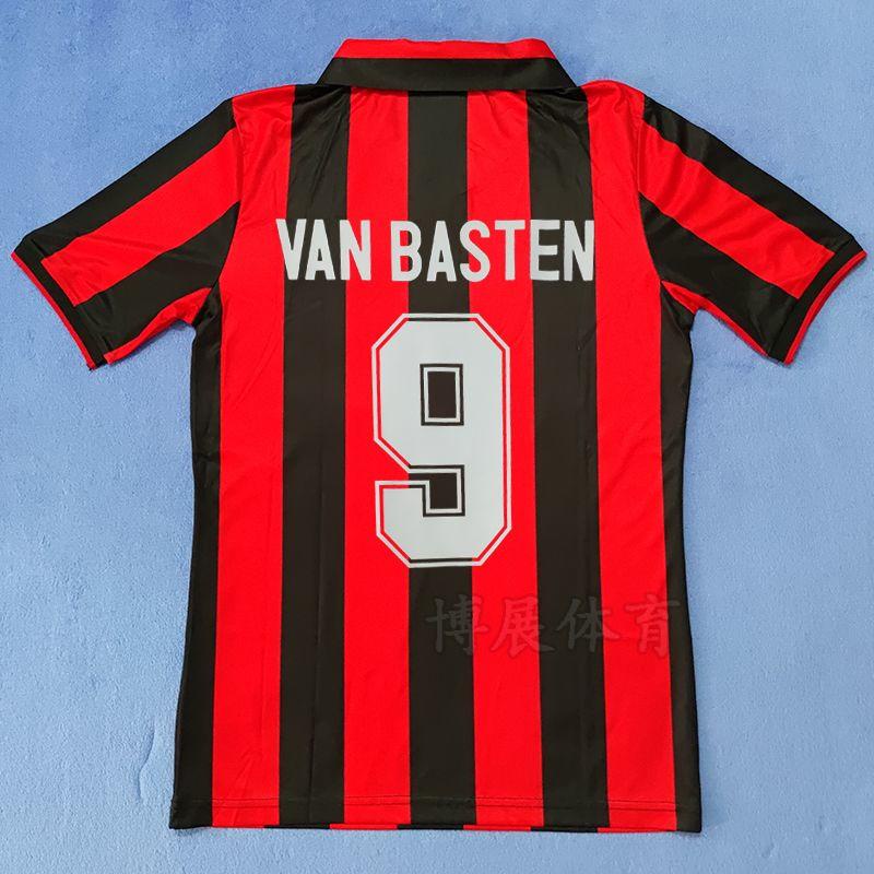 Yijia Classic 91-92AC Milan Retro Jersey No . 9 Vampasten Camiseta De ...