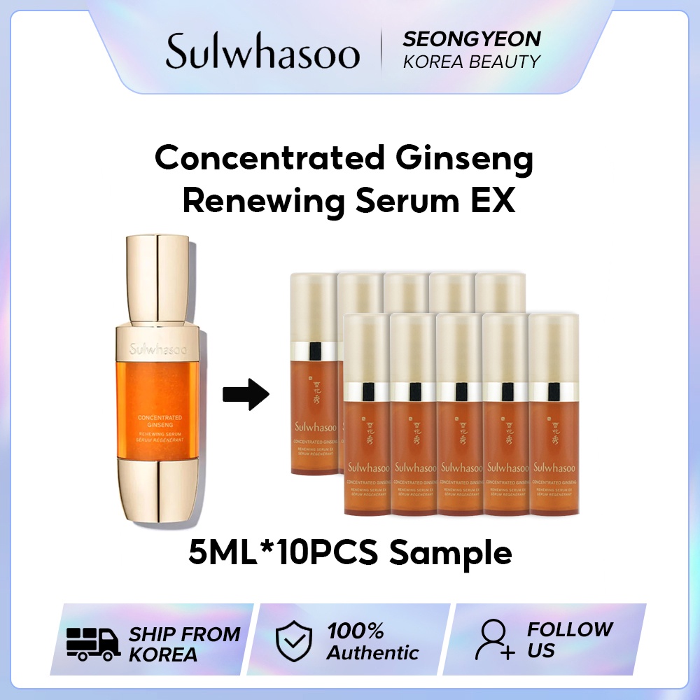 Sulwhasoo Ginseng Renewing Serum EX Sample 5ml*10pcs 100% Authentic ...