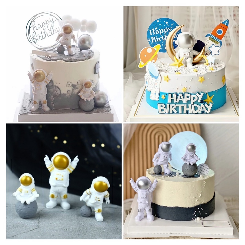 3pc Set Space Theme Astronaut Cake Decoración Planetas Topper Spaceman ...