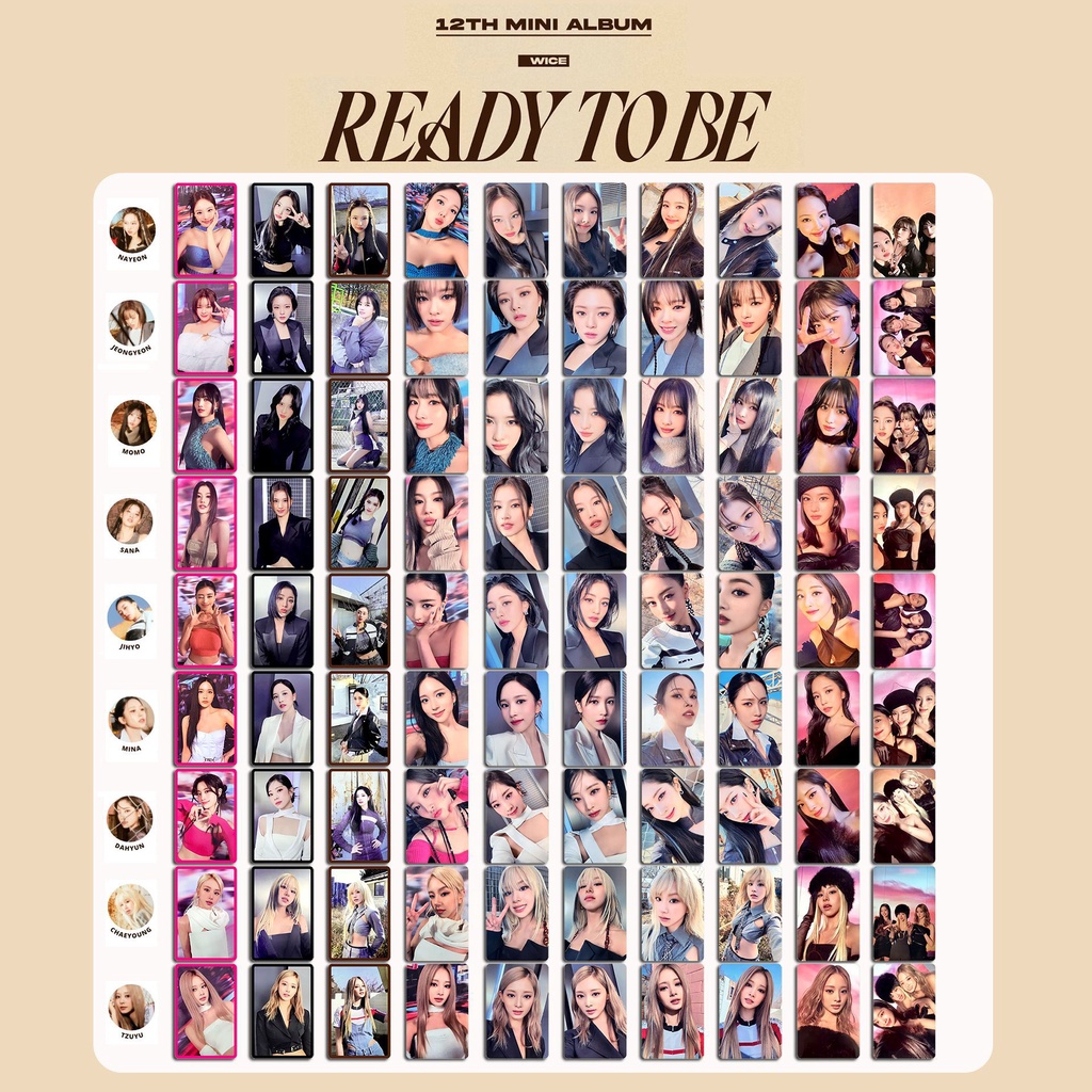 5-9 Unids/SET TWICE READY TO BE 12th Mini Album Photocards ME FREE ...