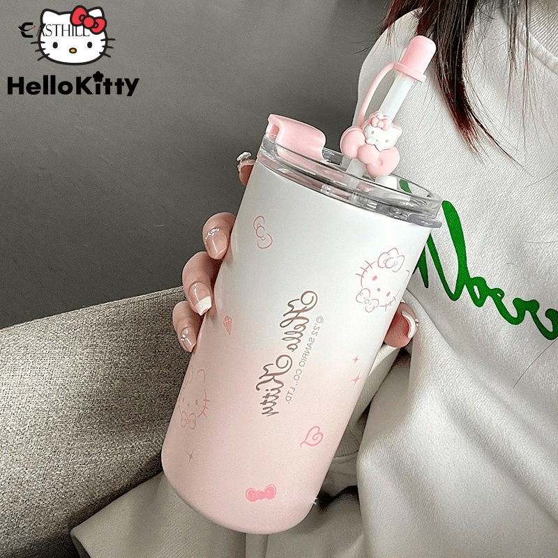 EASTHILL Sanrio Hello Kitty Vaso Con Taza De Paja 480ml Café Estudiante ...