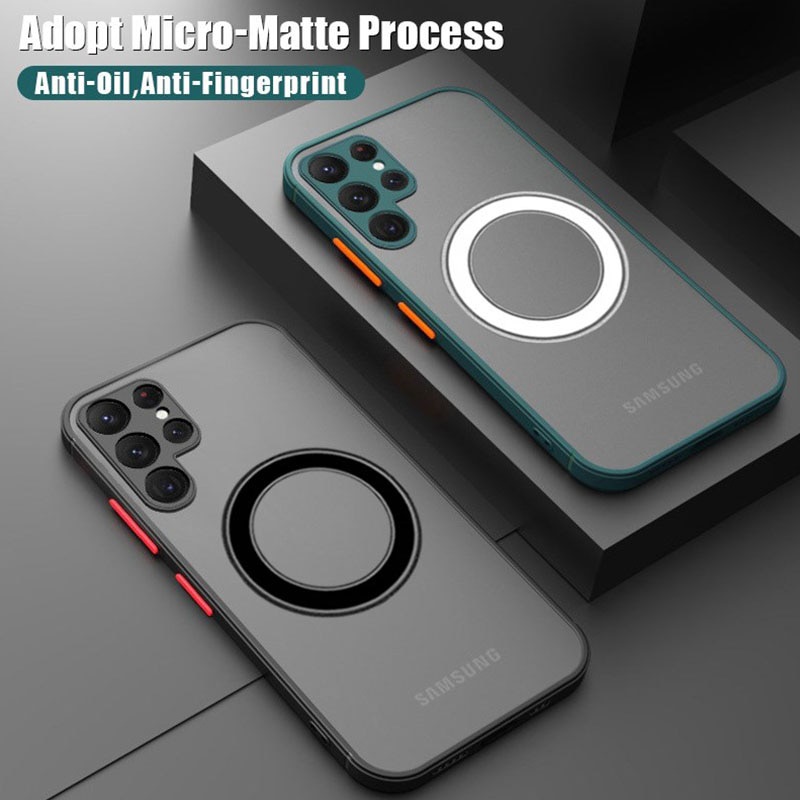 Funda De Lujo Para Teléfono De Carga Inalámbrica Magsafe Para Samsung