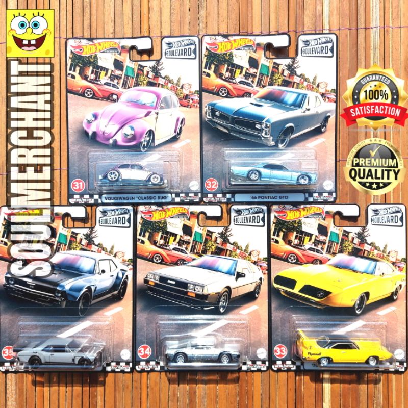 Hotwheels BOULEVARD G-VW VOLKSWAGEN CLASSIC BUG 66 PONTIAC GTO 70 ...