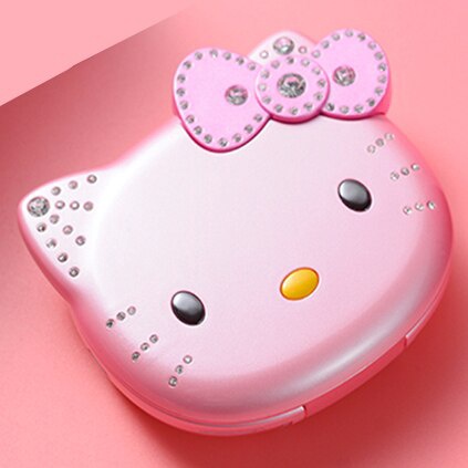 Lindo Mini Hello Kitty Girl Phone K688 Quad Band Flip Dibujos Animados ...