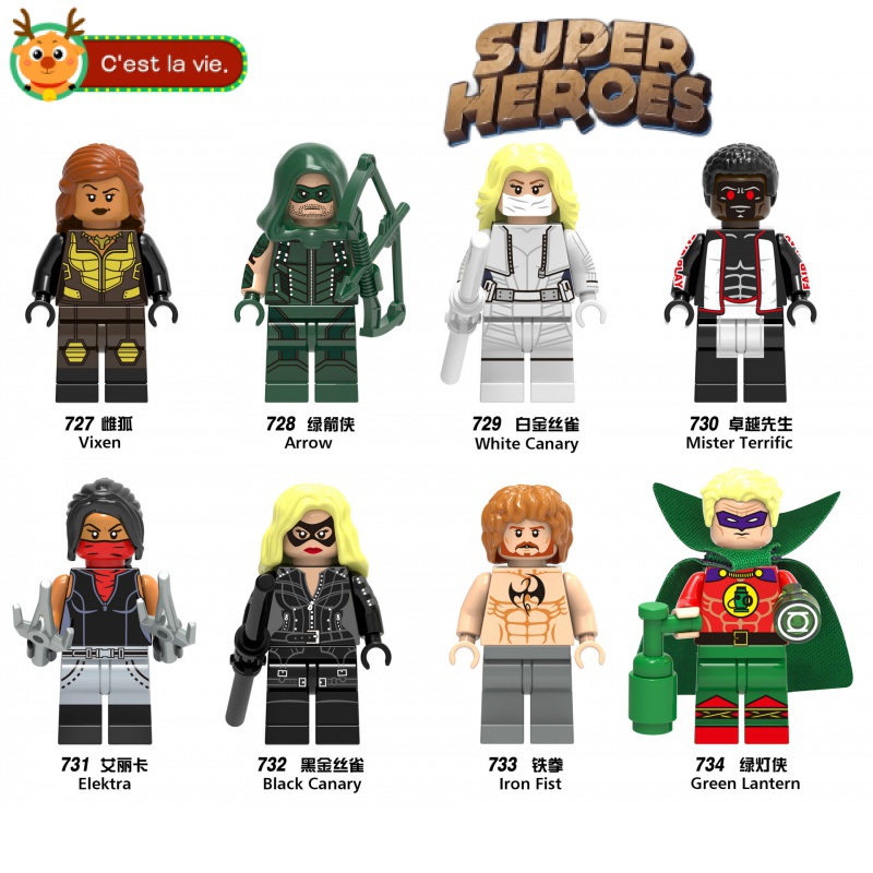 Dc Superhero Building Block Doll Green Arrow Green Lantern Building ...