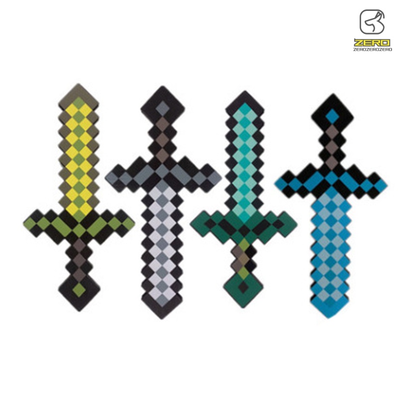 Minecraft Espada Espuma Juego De Rol Batalla Juguete Tamaño Real Pixel ...