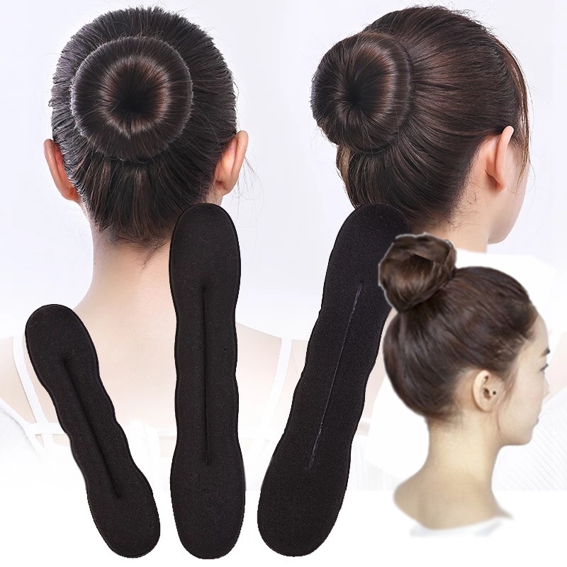 Mujeres DIY Donut Bun Herramientas De Peinado Pelo Scrunchies Twist ...