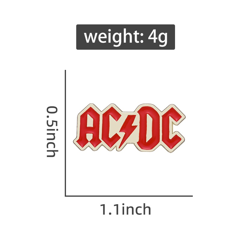 ACDC Broche Banda De Rock Insignia Retro Heavy Metal Música Ventilador ...