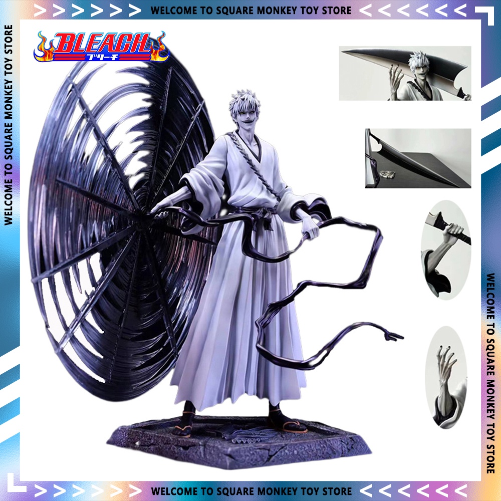 35cm Bleach Anime Figuras Pelo Blanco Kurosaki Ichigo Figura De Acción ...