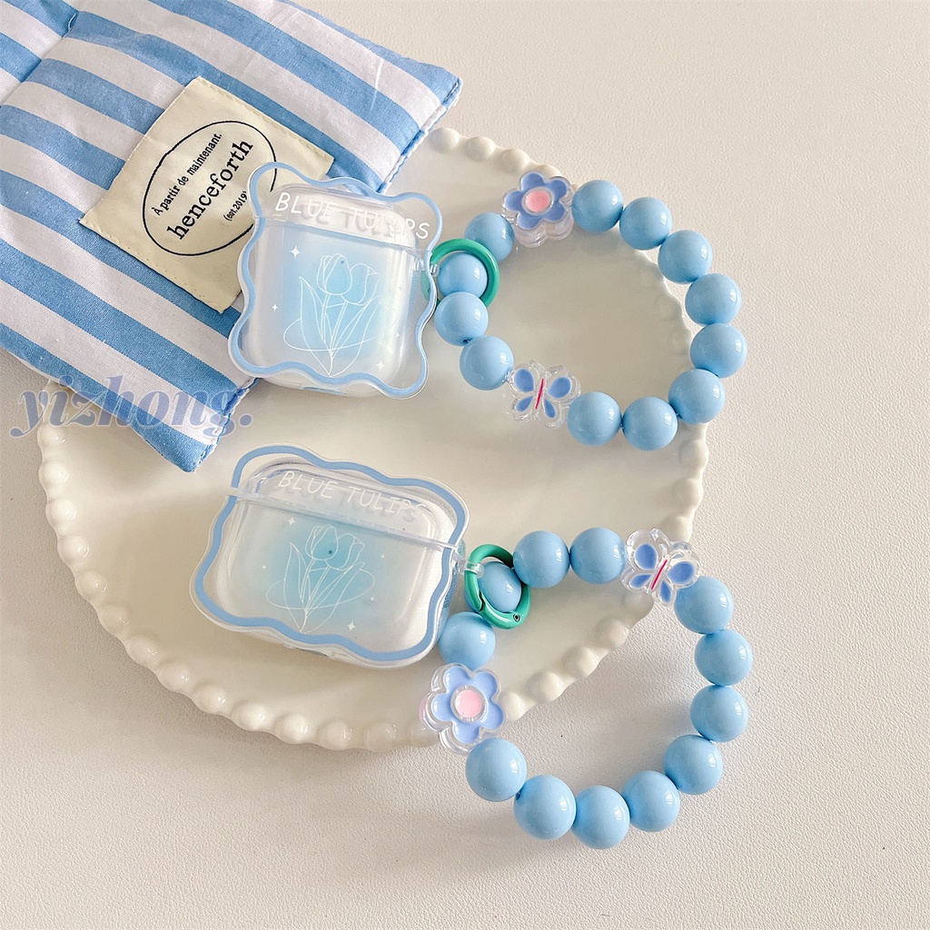 Carcasa Para Airpods Pro 2 3 1 Color Moribundo Azul Tulipán Flores ...