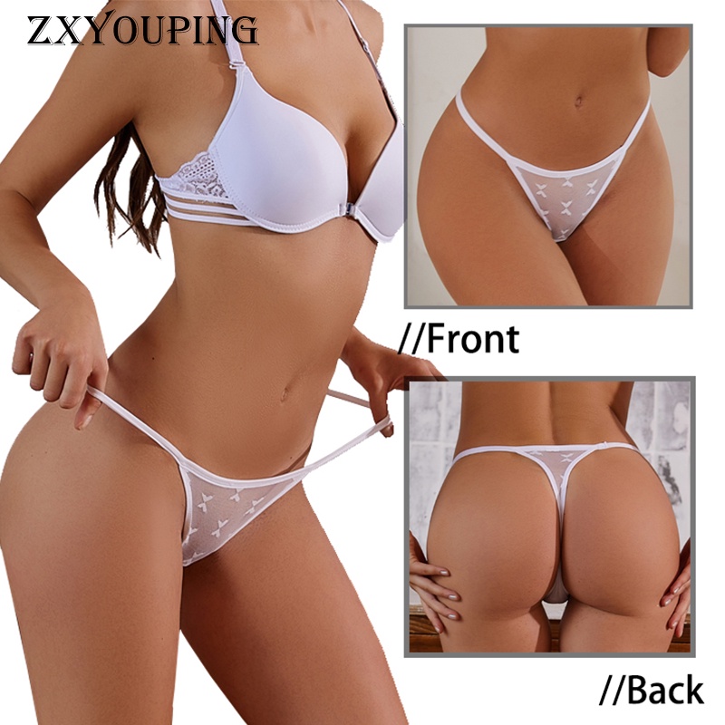 Zxyouping 5pcs Conjunto Sexy Encaje Tanga Mujeres Cintura Baja Bragas