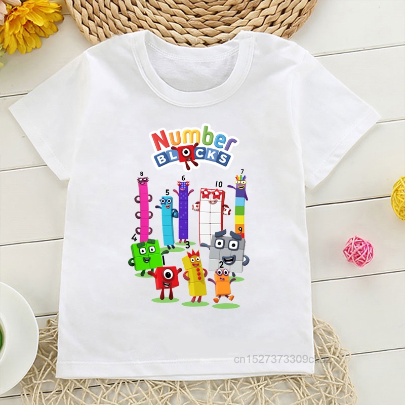 Camiseta Para Niños Ropa De Niña Anime Numberblocks Impresión De ...