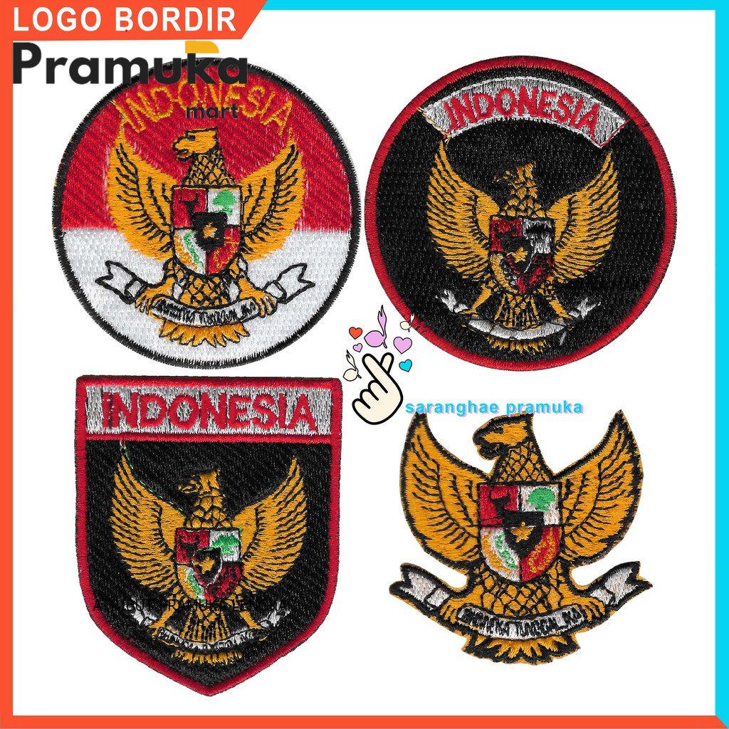 MERAH PUTIH Ready Logo Bordado Rojo Y Blanco Garuda Kwarnas Indonesia ...