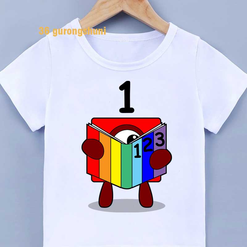 Camiseta Para Niñas Número Bloques Ropa Niños Chica Anime Numberblocks ...