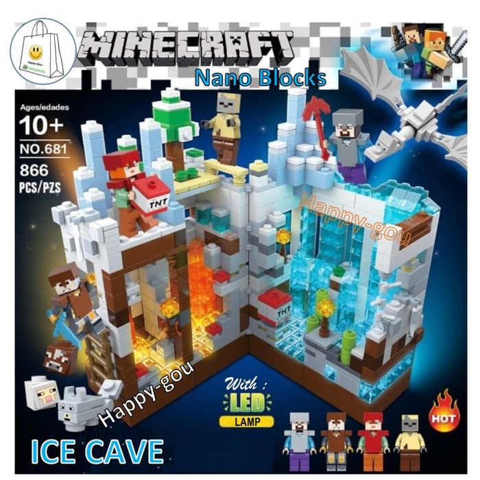 Venta!!! Minecraft Ice Toy Set LED Nano Block Montessori DIY Puzzle ...