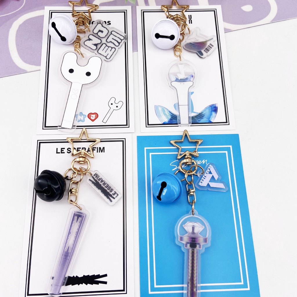 Kpop Seventeen Lesserafim Nmixx Light Stick Acrílico Llavero Regalo ...