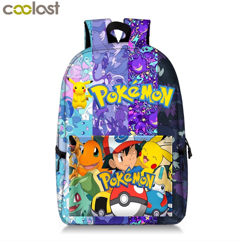 Pikachu Mochila De Estudiante Escolar Pokémon Gran Capacidad Dibujos ...