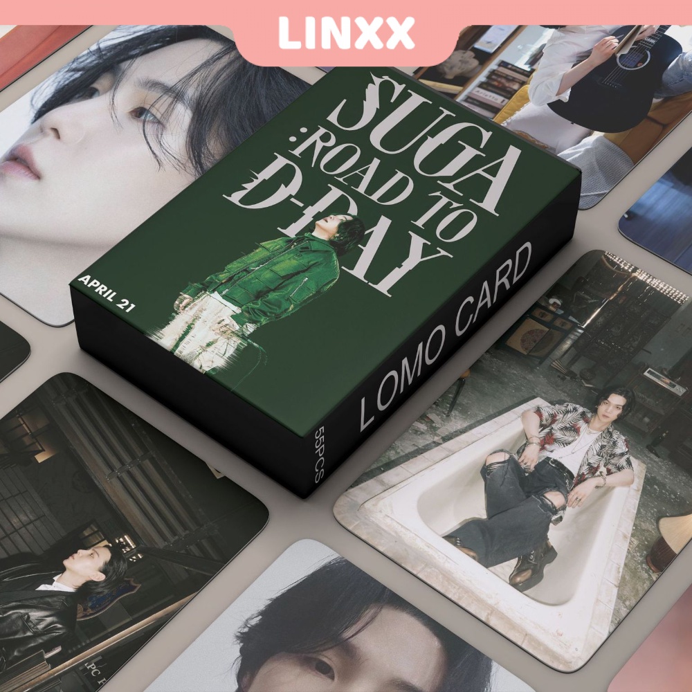 LINXX 55 Pcs BTS SUGA D-DAY Album Lomo Card Kpop Photocards Series ...