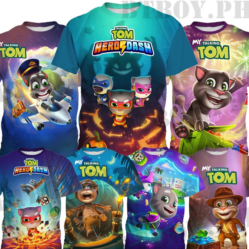 My Talking Tom Cute Pikachu Camiseta Para Niñas Y Niños Verano Manga ...