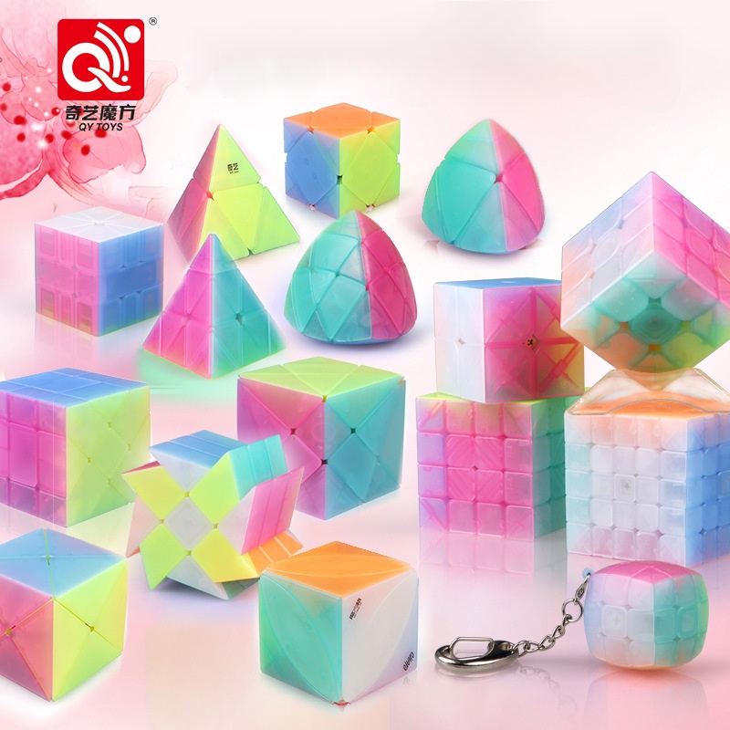 Qiyi Jelly Cube 2x2 3x3 4x4 5x5 pirámide SQ1 Cubo de velocidad cubo ...