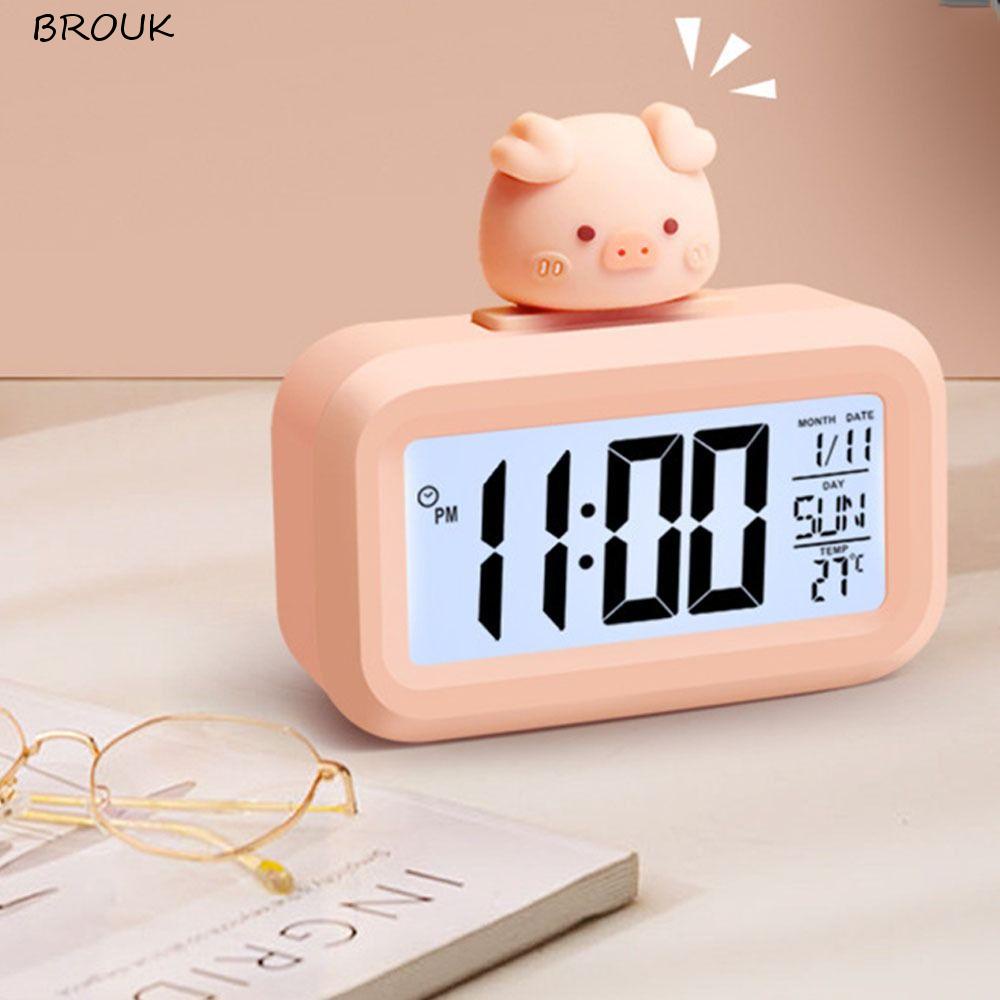 BROUK Desktop Alarm Clock Retroiluminación De Dibujos Animados Gestión ...