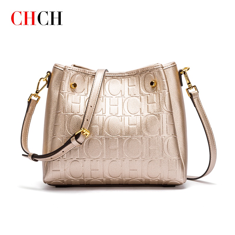 CHCH PU Bucket Bag Bolsa De Hombro Moda Empalme Salvaje Mensajero Marca ...