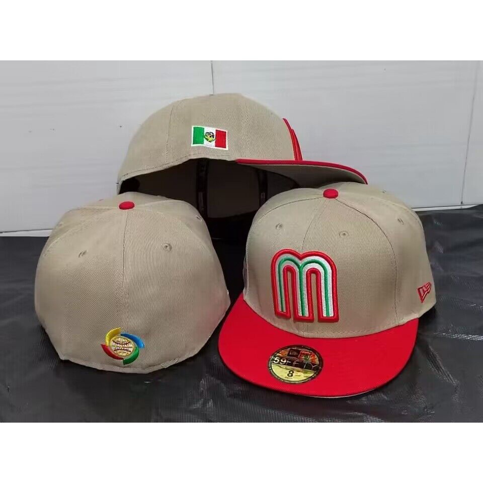 M.L.B Gorra México Equipo Nacional Ajuste Béisbol Ala Plana Sombrero ...