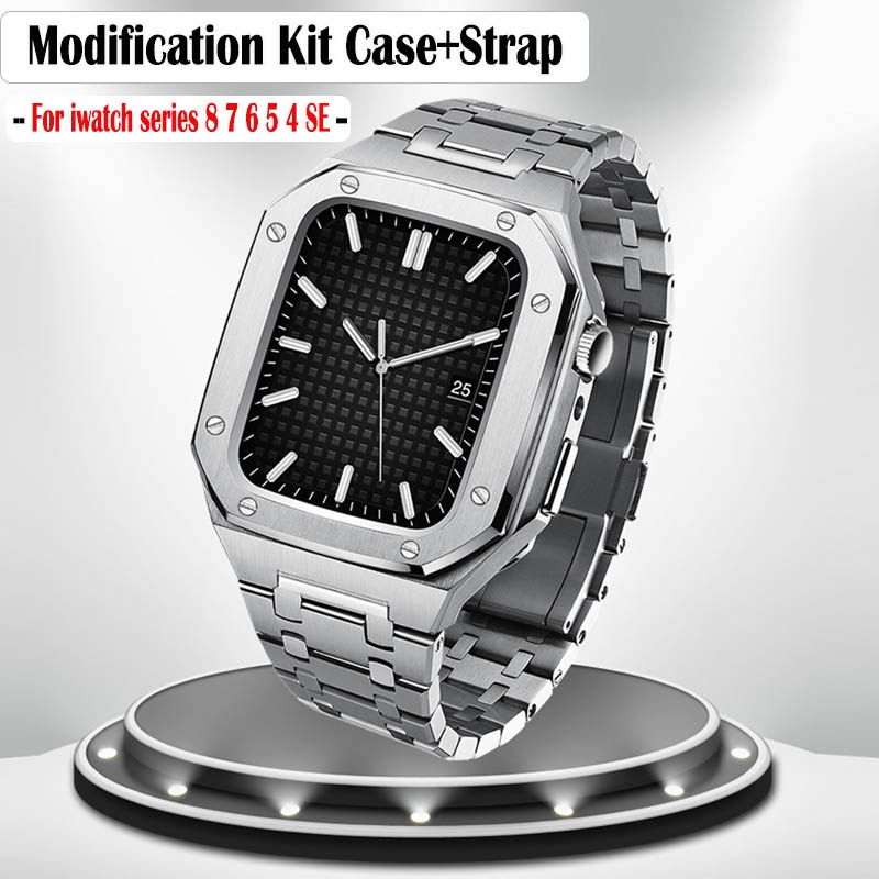 Kit De Modificación De Lujo Para IWatch 8 7 6 SE 5 4 Correa De 45 Mm 44 ...