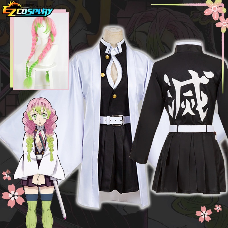 Mitsuri Kanroji Cosplay Disfraz Demon Slayer Peluca Falda Uniforme Amor ...