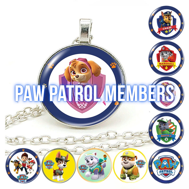 Paw Patrol Collar De Piedra De Patrulla Canina Blanca K De Dibujos ...