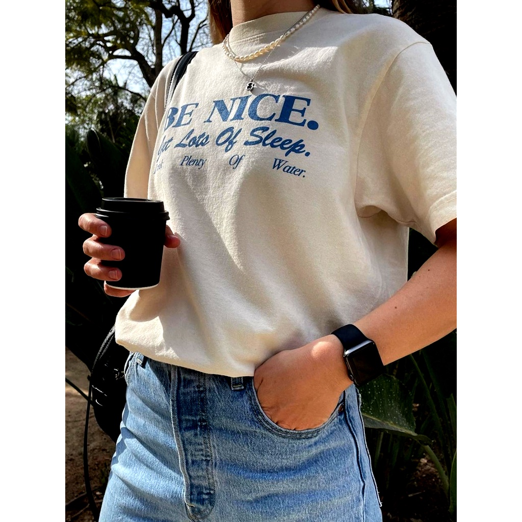 Sport RICH BE NICE Le Desea Un Lindo Algodón Impreso De Manga Corta ...