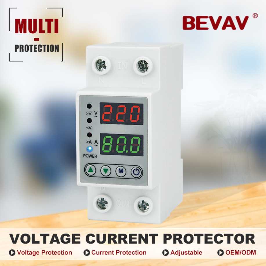 Gmgy MCB Protector Digital De Carril Din Sobre Voltaje Y Corriente 220V ...