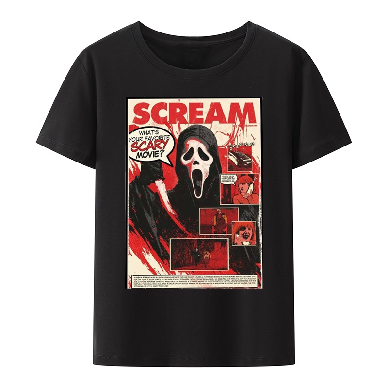 Scary Movies Scream Horror Halloween tees Gótico Ghostface Killer ...