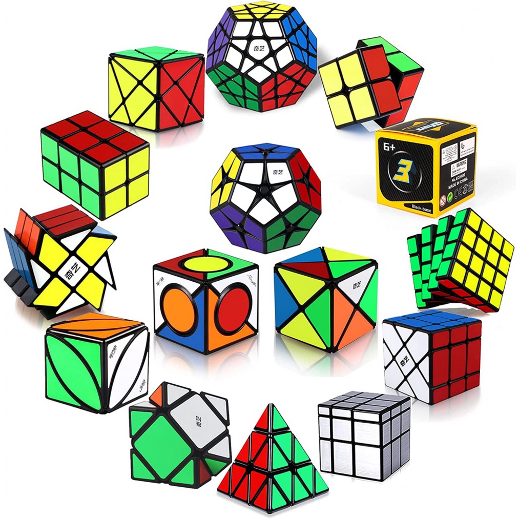 Qiyi Speed Cube 2x2x2 3x3x3 4x4x4 2x2x3 x-cube Cubo de seis puntos eje ...